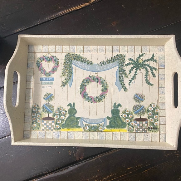 Accents | Hand Painted Topiary Spring Tray | Poshmark